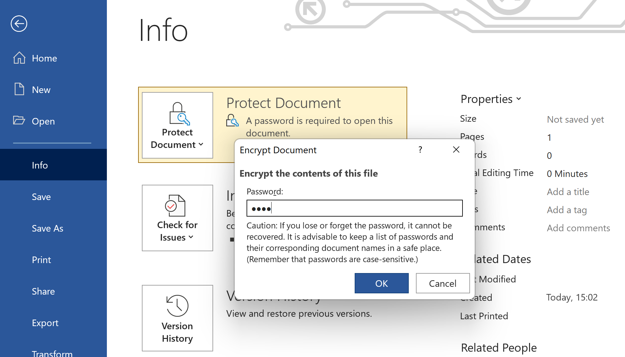 Password Protect A Word Document WordFields