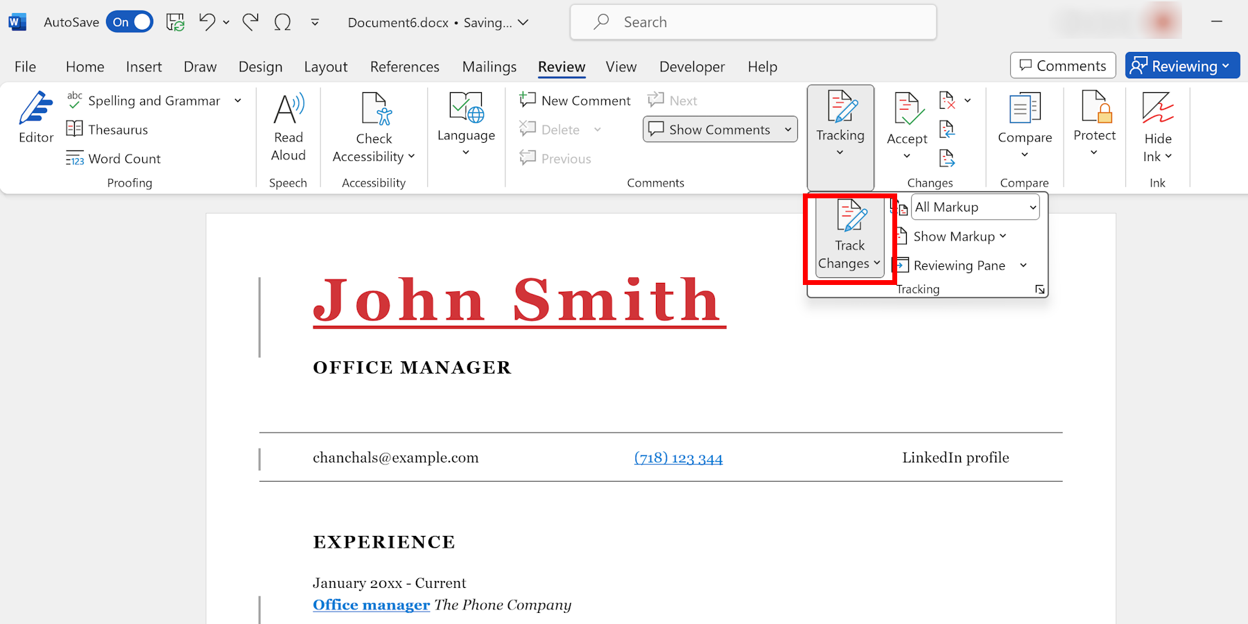 Track Changes In Word WordFields